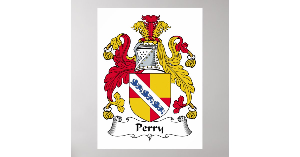 Perry Family Crest Poster | Zazzle
