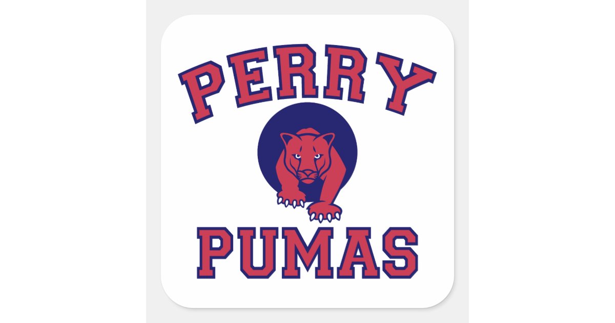 Perry Pumas Square Sticker | Zazzle