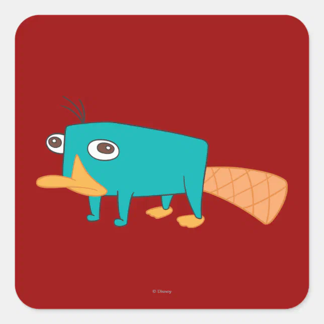 Perry the Platypus Square Sticker | Zazzle