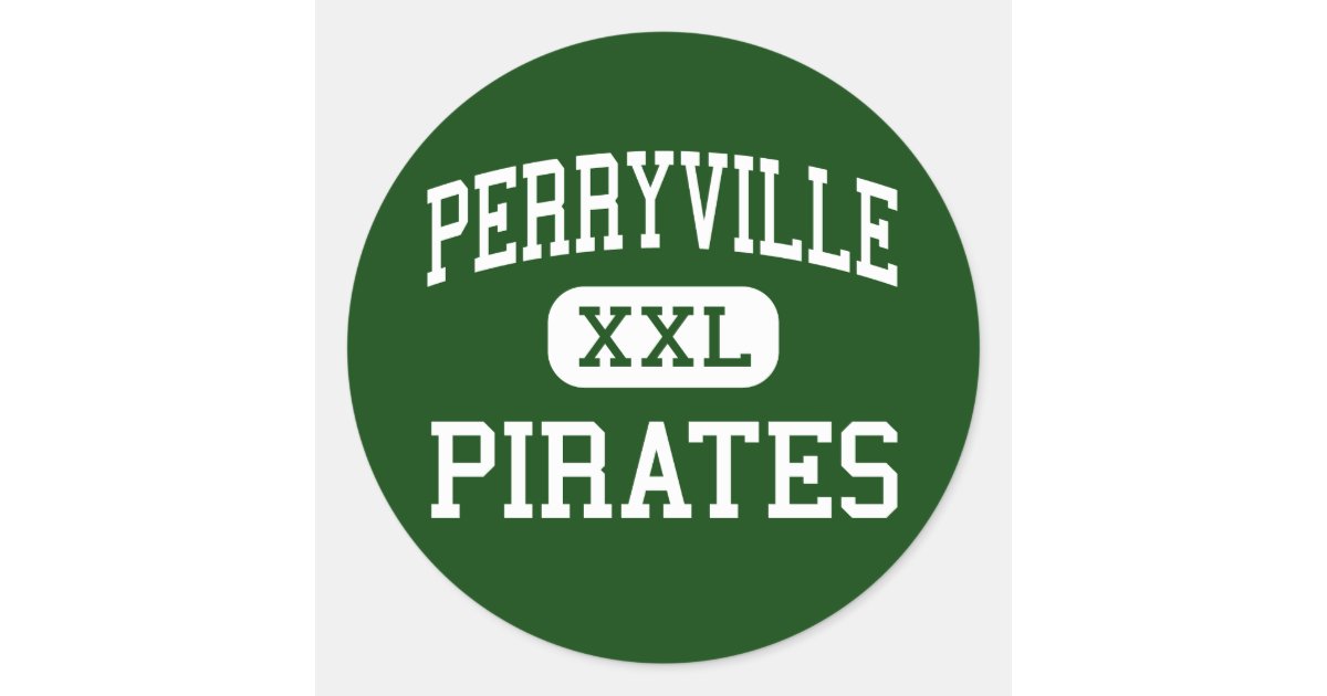 Perryville - Pirates - High - Perryville Missouri Classic Round Sticker ...