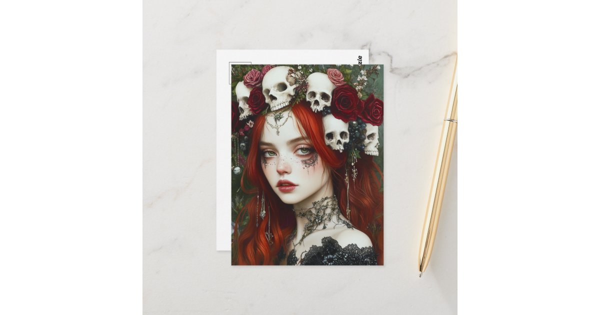 Persephone Red Hair Postcard | Zazzle