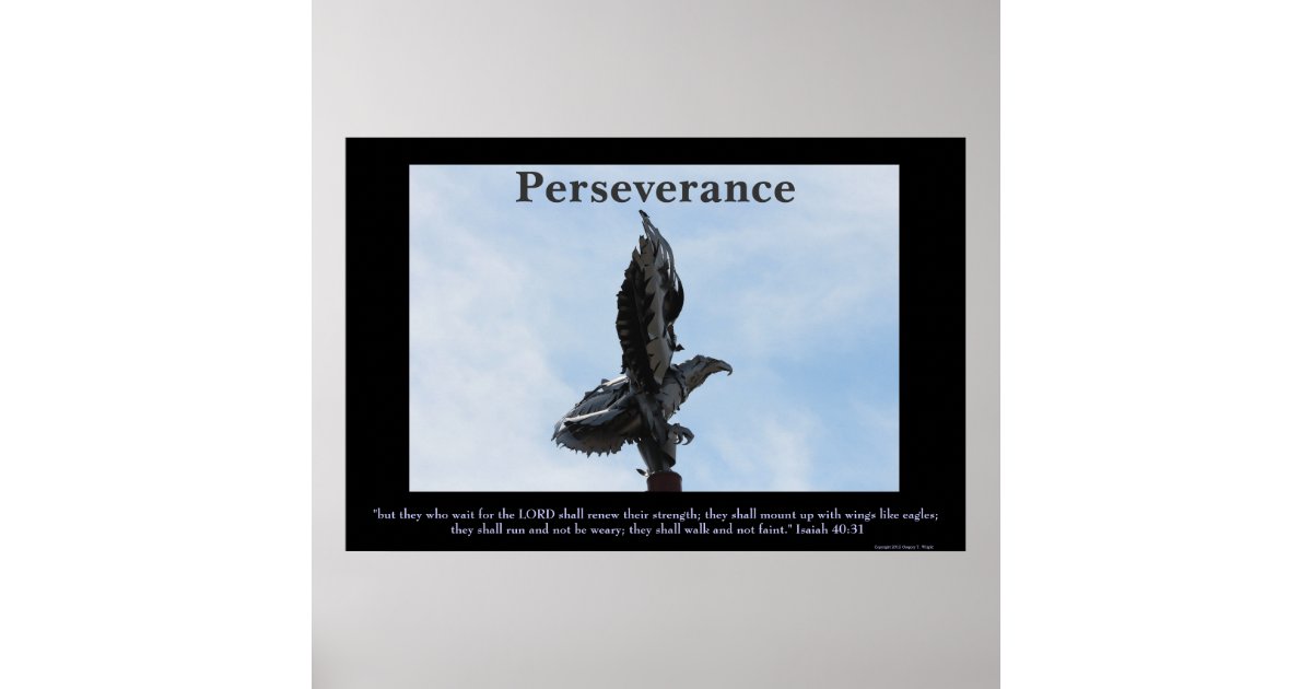 Perseverance Eagle Sculpture Poster | Zazzle