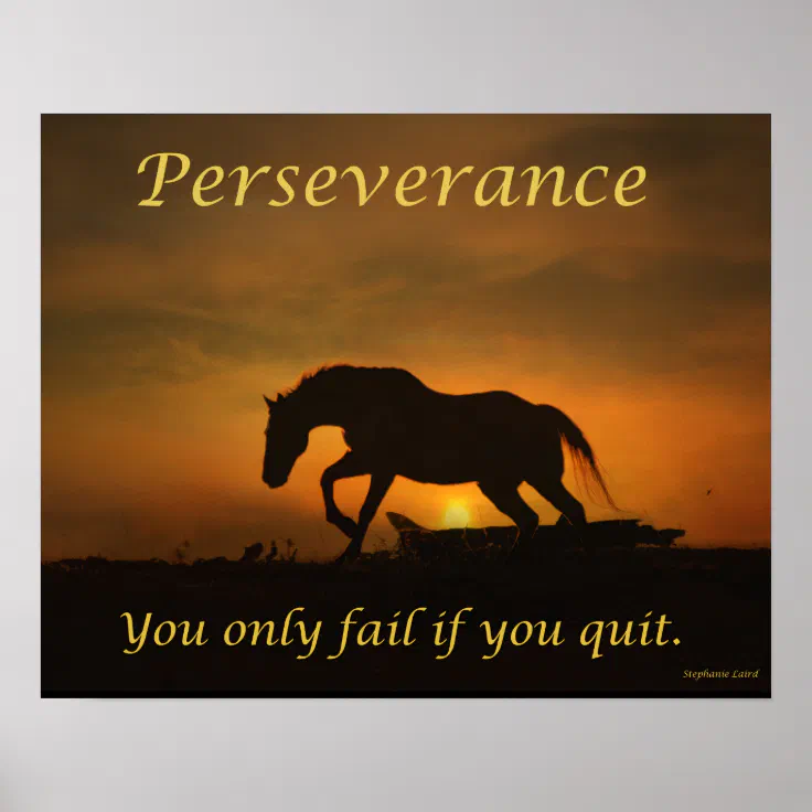 Perseverance Horse Poster | Zazzle