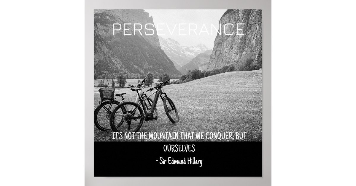 Perseverance Mountains and Cycling Switzerland Poster | Zazzle