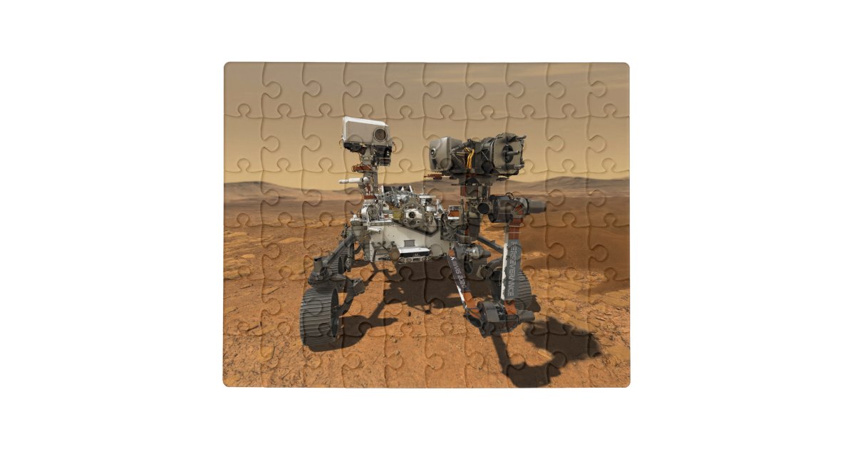 Perseverance Rover Operating On Surface Of Mars. Jigsaw Puzzle | Zazzle