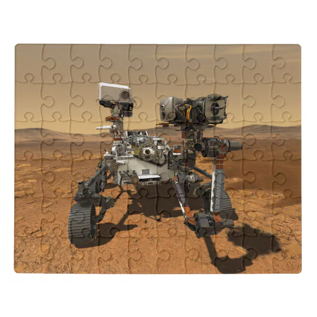 Perseverance Rover Operating On Surface Of Mars. Jigsaw Puzzle | Zazzle
