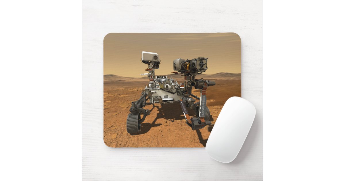 Perseverance Rover Operating On Surface Of Mars. Mouse Pad | Zazzle