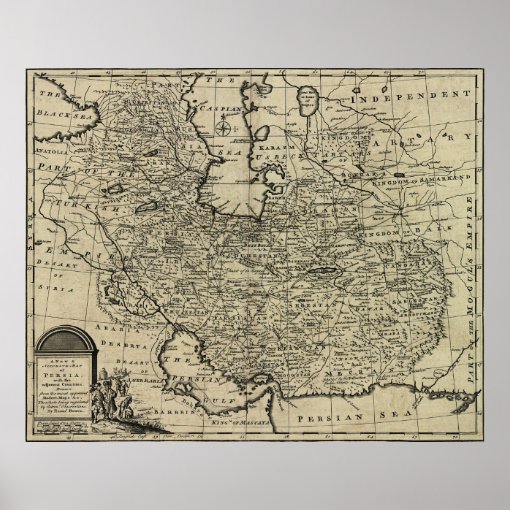 Persia Ancient Map (1747) Poster | Zazzle