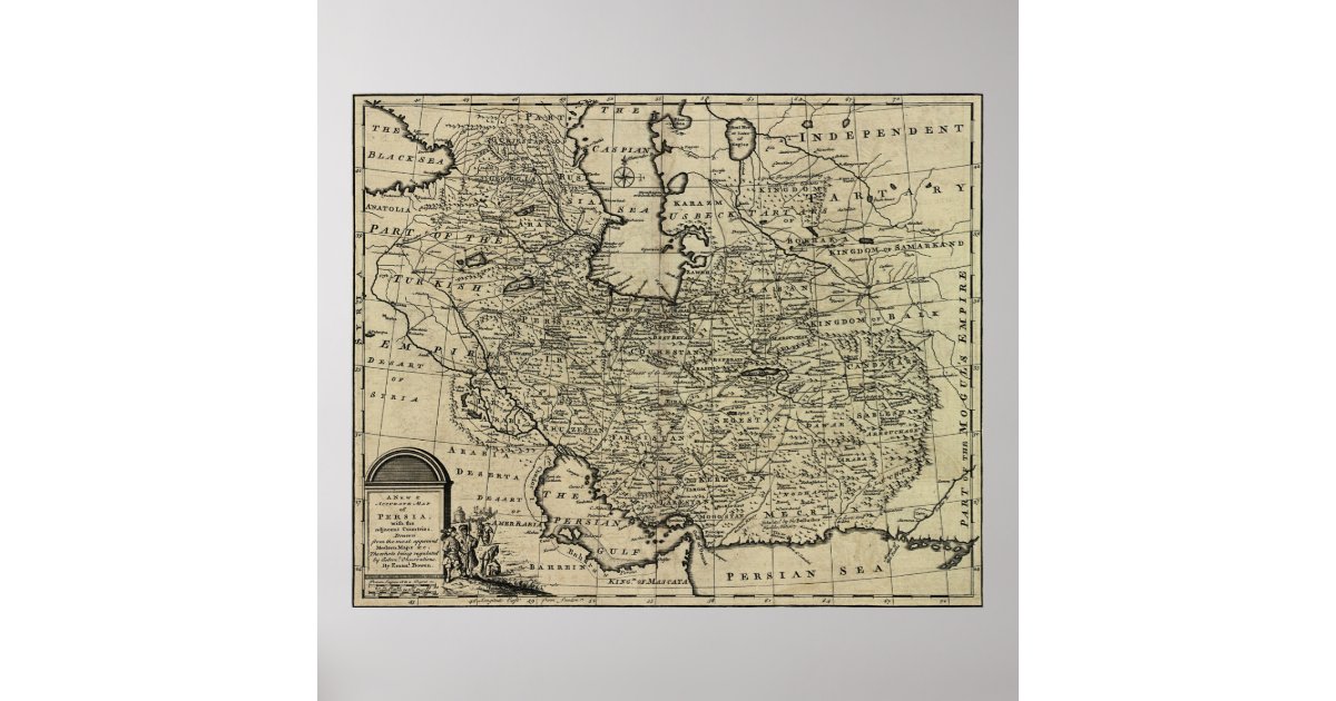 Persia Ancient Map (1747) Poster | Zazzle