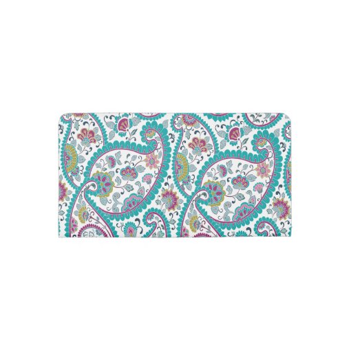 Persian Boteh Paisley Pattern Monogram Checkbook Checkbook Cover | Zazzle