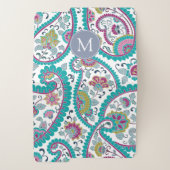 Persian Boteh Paisley Pattern Monogram File Folder | Zazzle