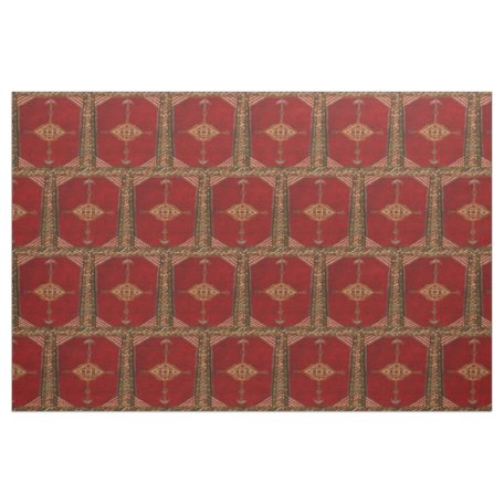 Oriental Persian Hunting Rug Print Pattern Fabric | Zazzle.com
