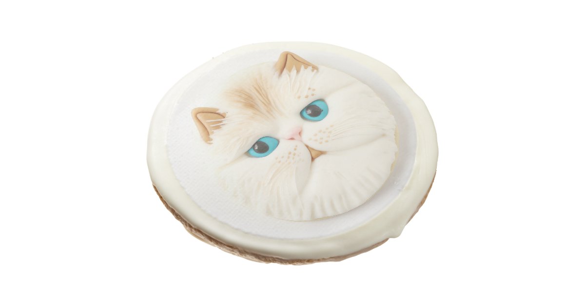 Persian Cat 3D Inspired Sugar Cookie | Zazzle