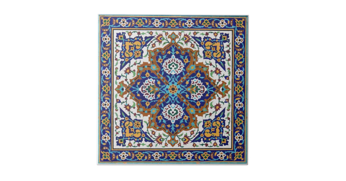 Persian design ceramic tile | Zazzle