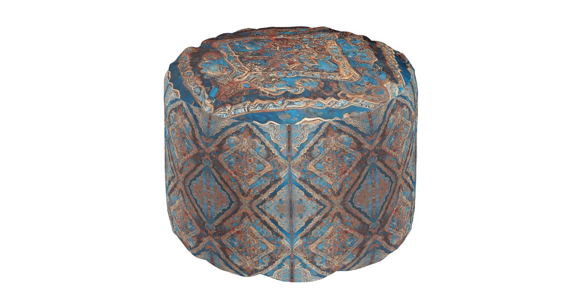Persian Popular Beautiful Old Pattern Collection Pouf | Zazzle