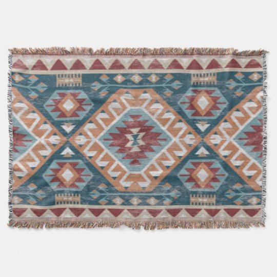 Persian Turkish Rug Antique Kilim Kabristan Throw Blanket | Zazzle.com