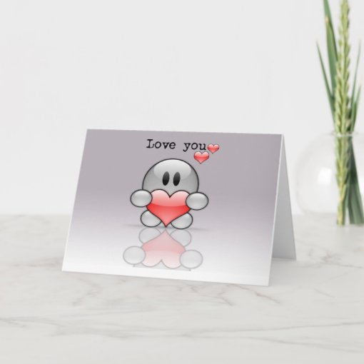 Persoanlize Cute "Love You" Card | Zazzle