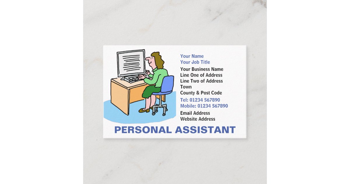 Personal Assistant Business Card | Zazzle