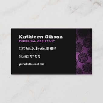Personal Assistant Business Cards | Zazzle