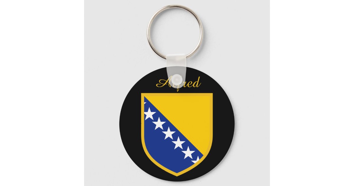 Personal Bosnia Flag Keychain | Zazzle