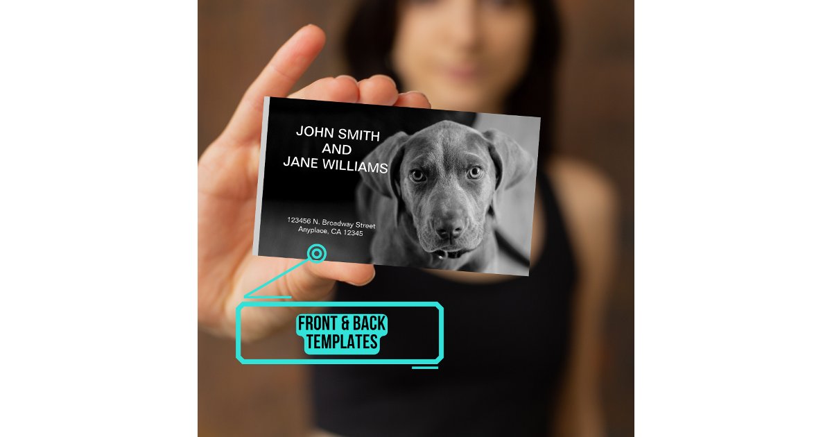 Personal Calling Card: Couples w Pet Photo Business Card | Zazzle