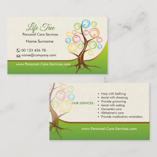 Personal Care Services Business Card | Zazzle