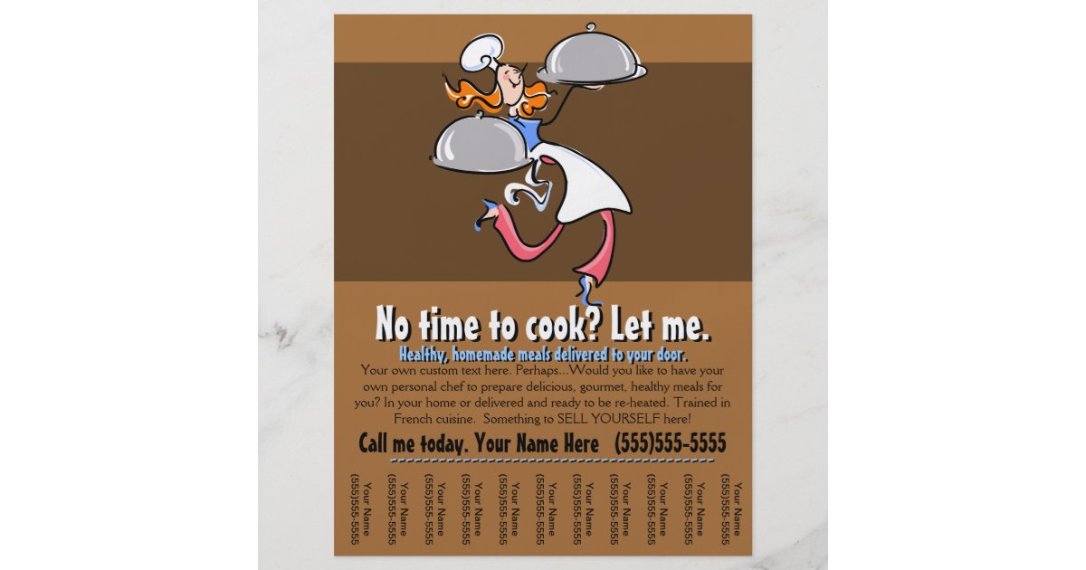 Personal chef.Catering.Pre-made meals.business Flyer | Zazzle