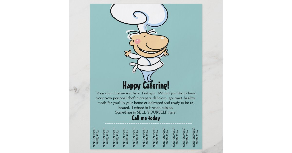 Personal chef/catering promotional flyer | Zazzle
