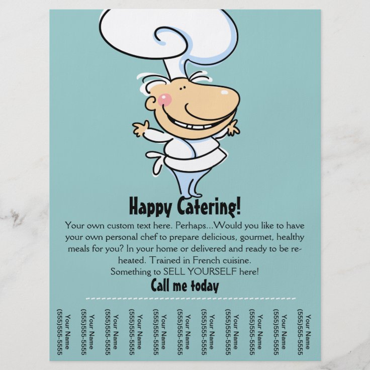 Personal chef/catering promotional flyer | Zazzle
