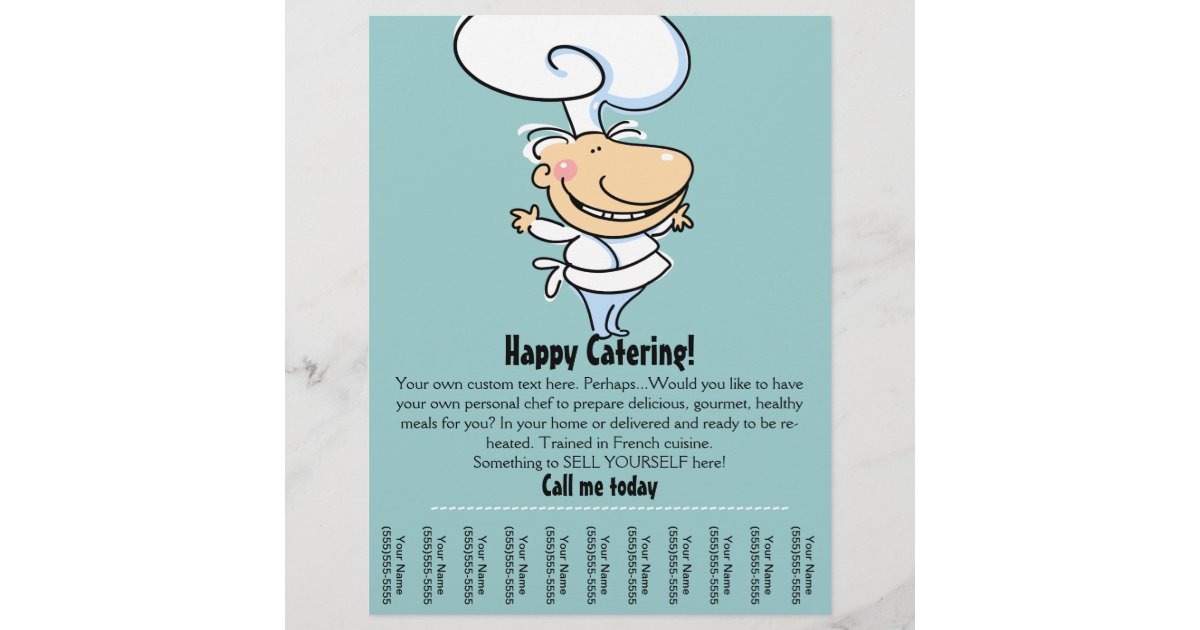 Personal chef/catering promotional flyer | Zazzle