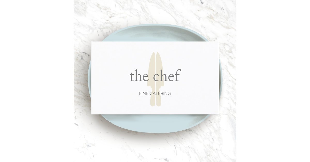 Personal Chef Knife Logo Culinary Catering Business Card | Zazzle