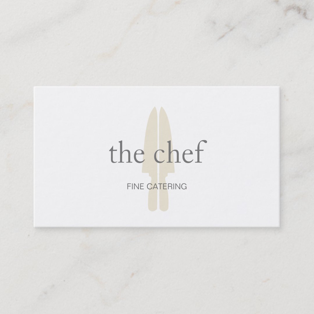 Personal Chef Knife Logo Culinary Catering Business Card | Zazzle