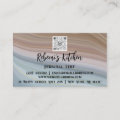 Personal Chef Restaurant Catering Logo QR Code Blu Business Card | Zazzle