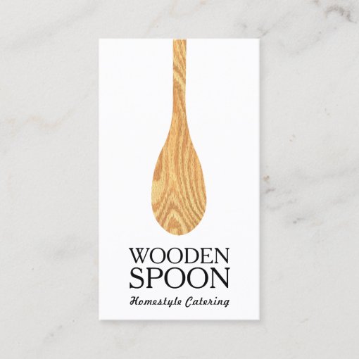 Personal Chef Wooden Spoon Homestyle Catering Business Card | Zazzle