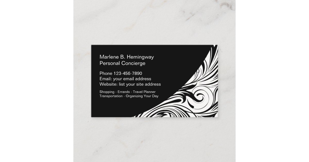 Personal Concierge Services Business Card | Zazzle.com