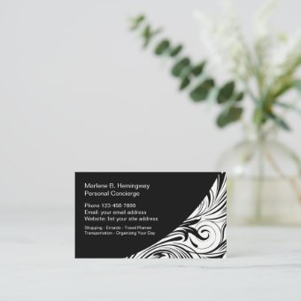 Personal Concierge Services Business Card | Zazzle
