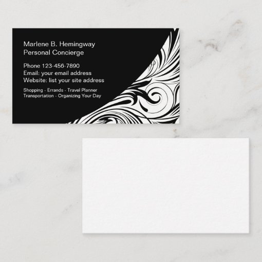 Personal Concierge Services Business Card | Zazzle