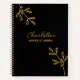 Personal Elegant Black Gold Bullet Journal | Zazzle