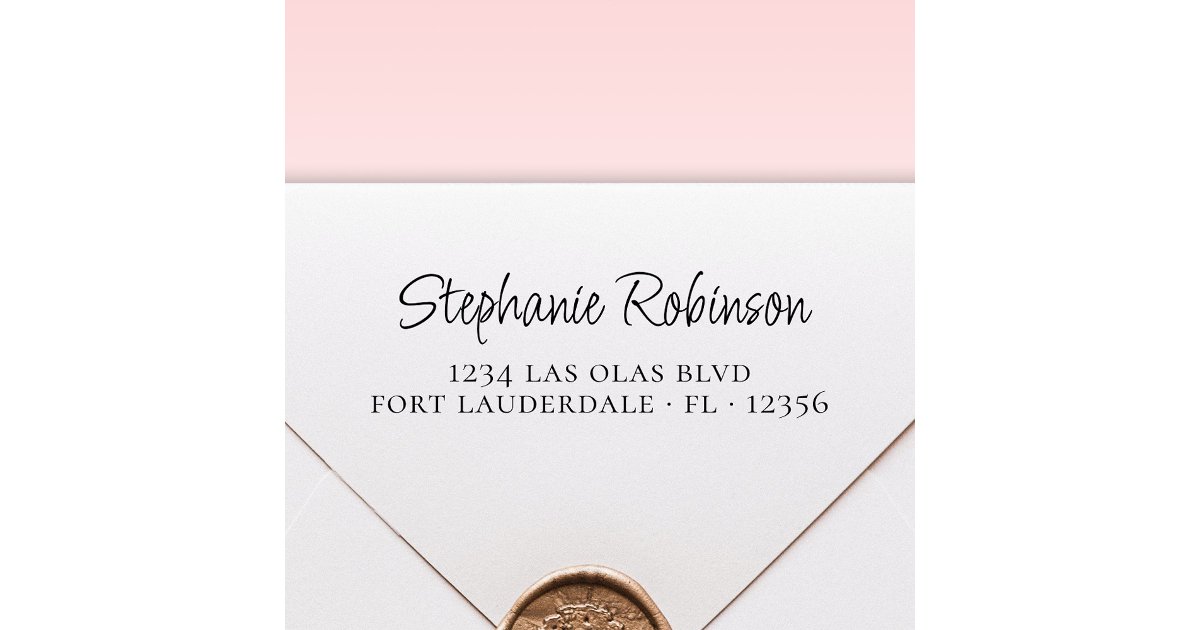 Personal Elegant Script Informal Return Address Self-inking Stamp | Zazzle