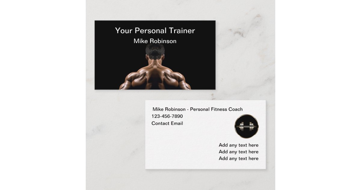 Personal Fitness Trainer And Coach Business Card | Zazzle
