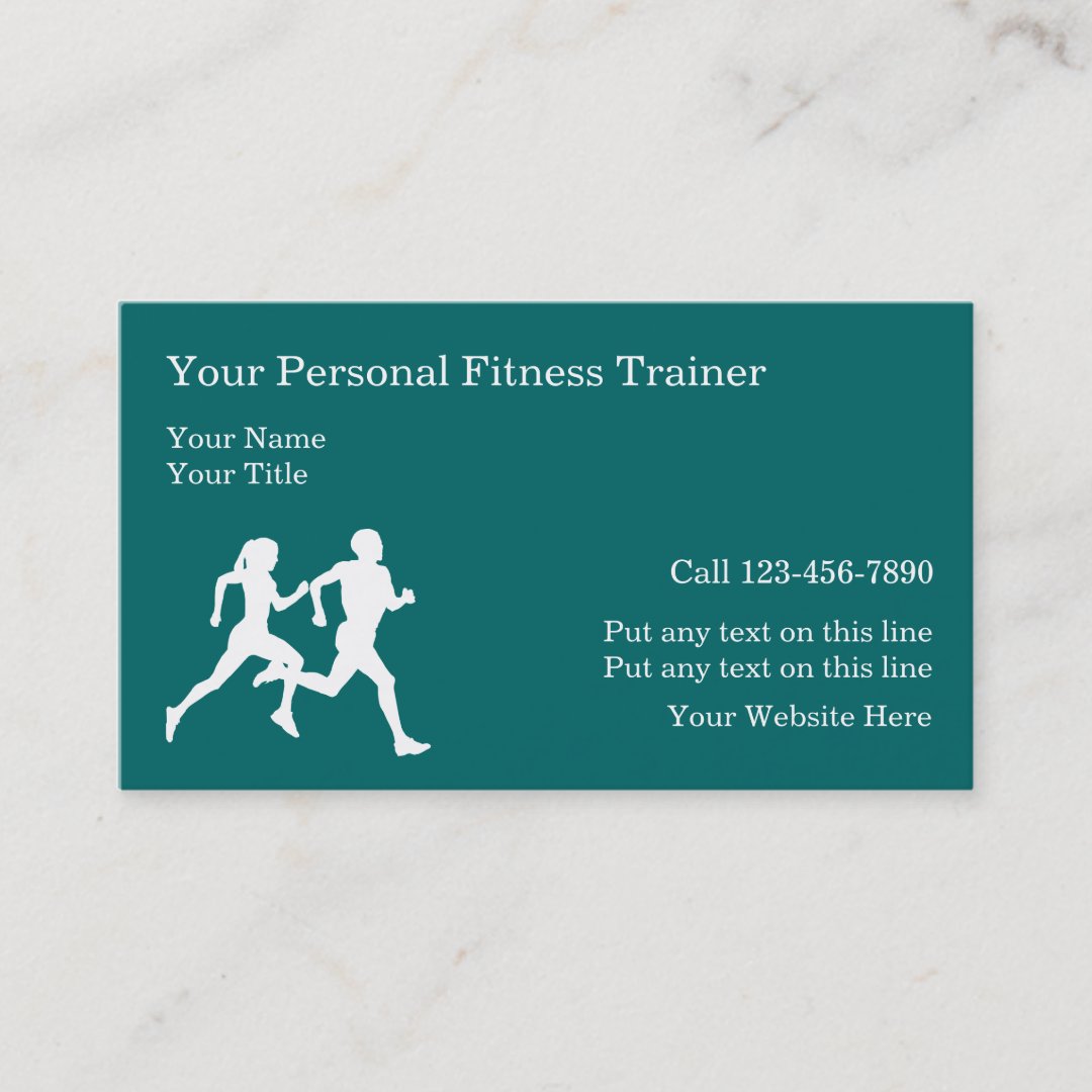 Personal Fitness Training Business Cards | Zazzle