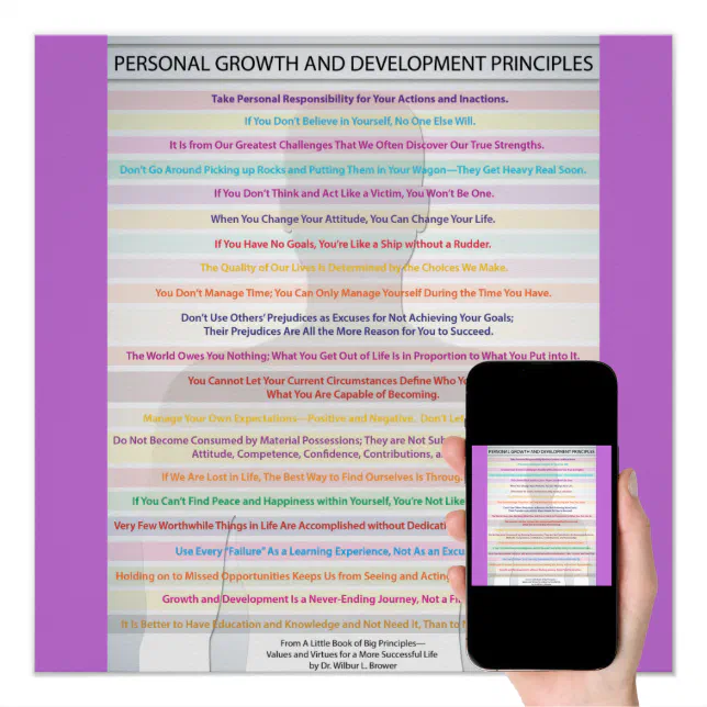 Personal Growth and Development Principles Poster | Zazzle
