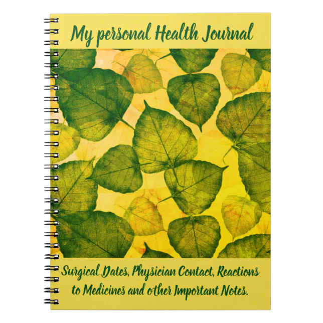 Personal Health Journal | Zazzle