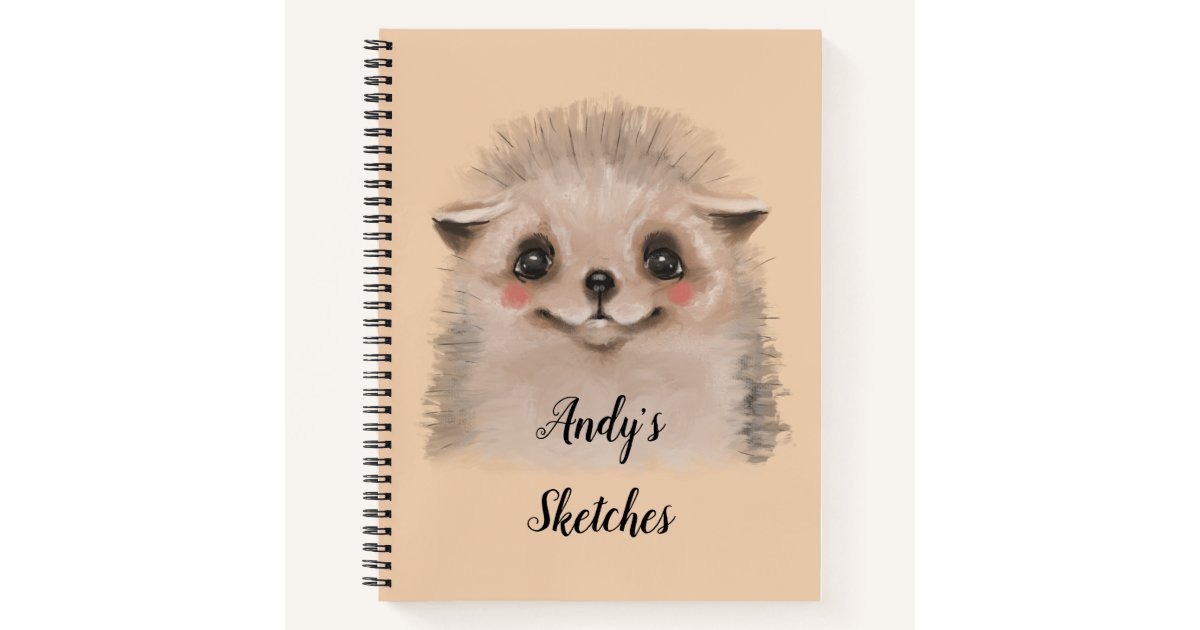 Personal Hedgehog Sketch Notebook | Zazzle