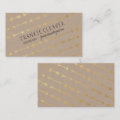 PERSONAL MODERN trendy arrow pattern gold foil Business Card | Zazzle