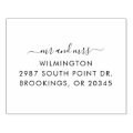Personal Mr and Mrs Script Return Address Rubber Stamp | Zazzle