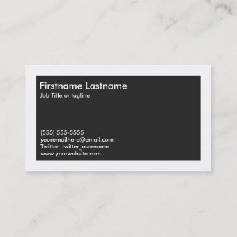 Personal Networking Business Cards in Black | Zazzle