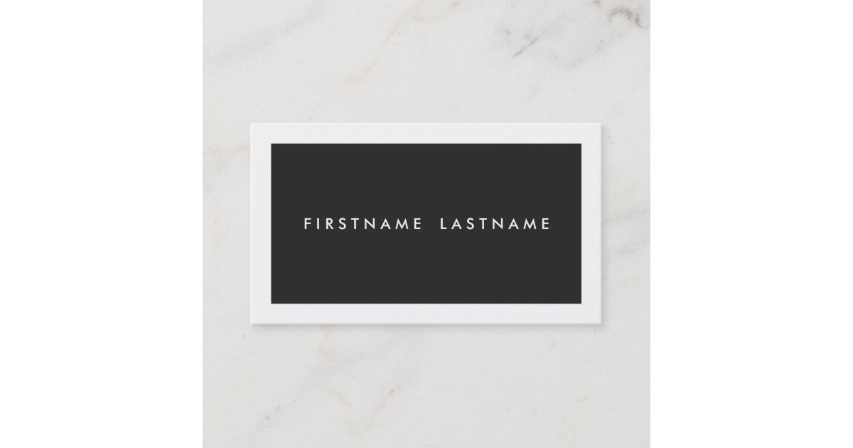 Personal Networking Business Cards in Black | Zazzle