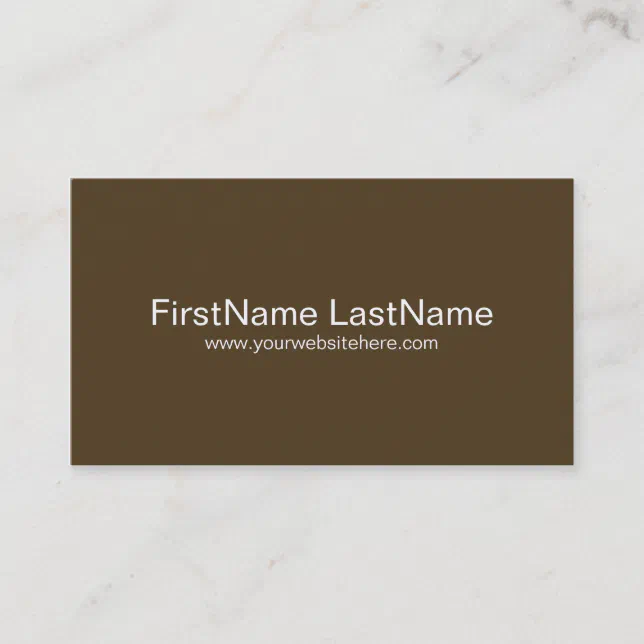 Personal Networking Business Cards in Brown | Zazzle