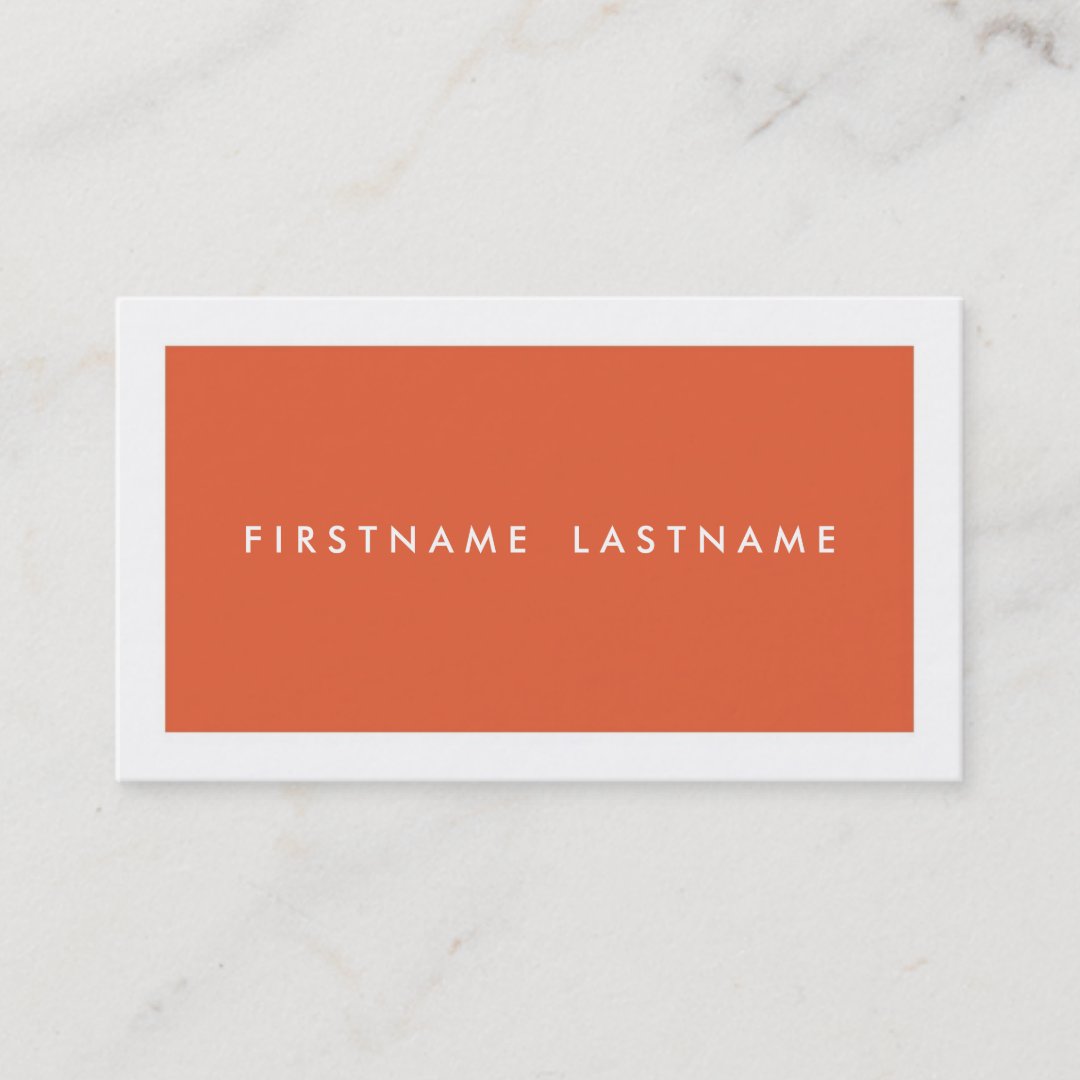 Personal Networking Business Cards in Orange | Zazzle
